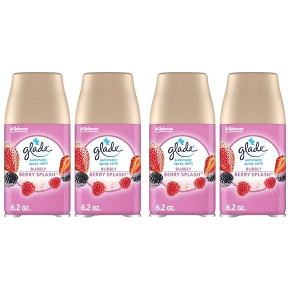 Glade | Bath | 4glade Automatic Spray Refills Bubbly Berry Splash Air ...